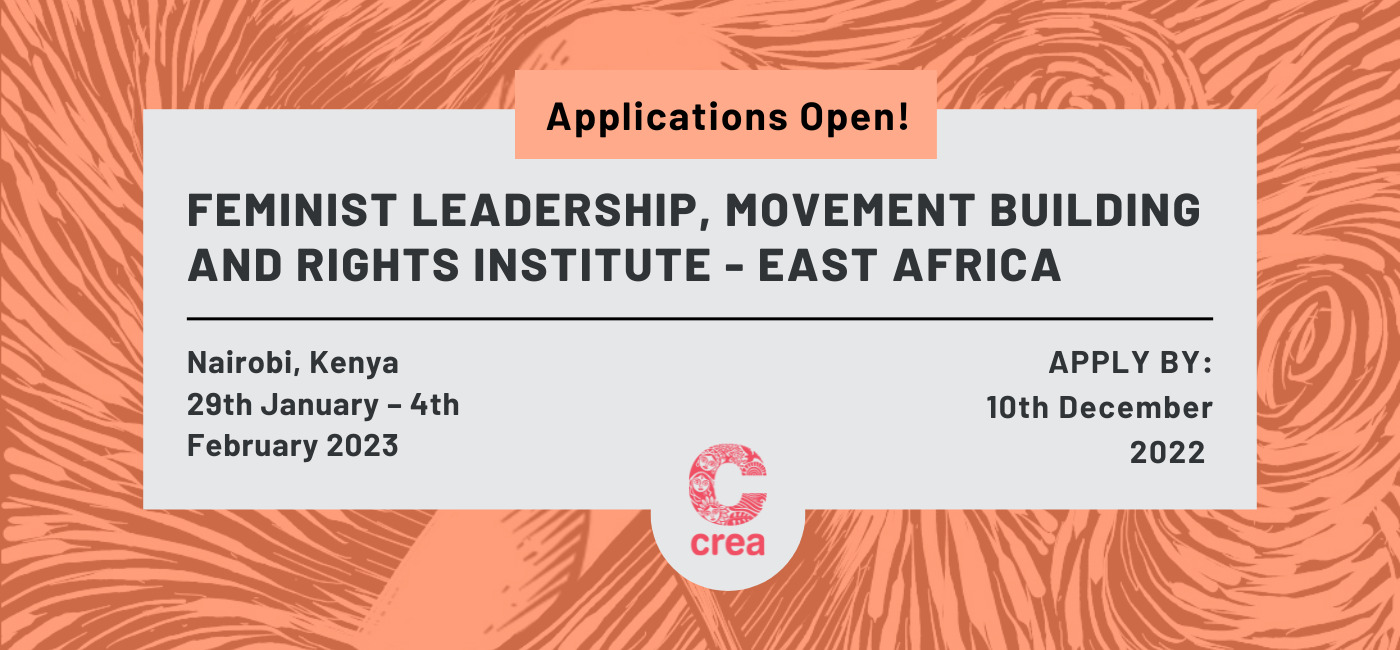 CREA Feminist leadership, Movement Building, and Rights Institute – East Africa 2023